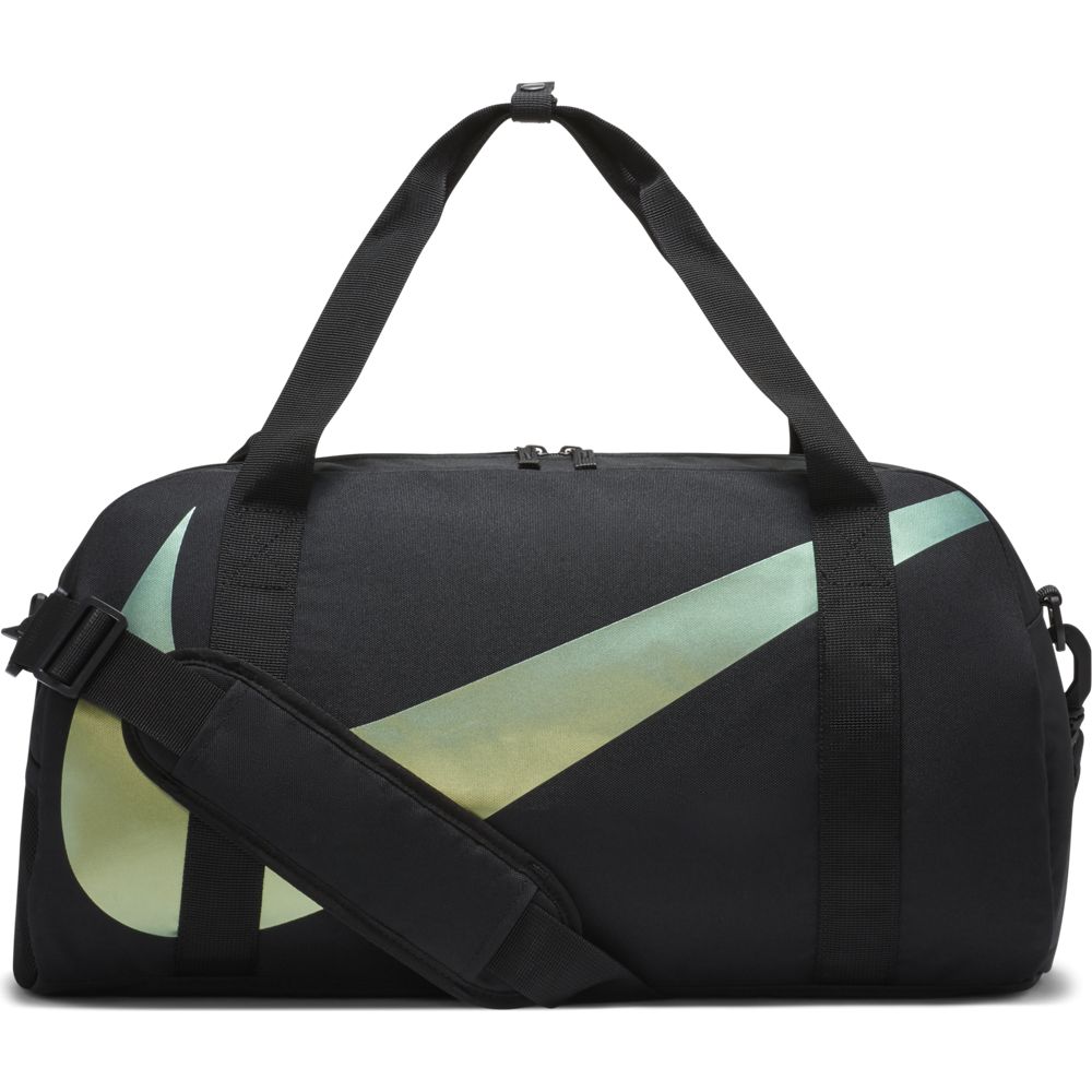 Geanta duffel Nike Gym Club, Black/Iridescent - eMAG.ro
