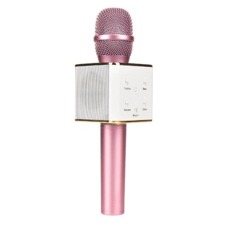 Microfon wireless Gold Rose, cu sistem Karaoke, boxa incorporata ...