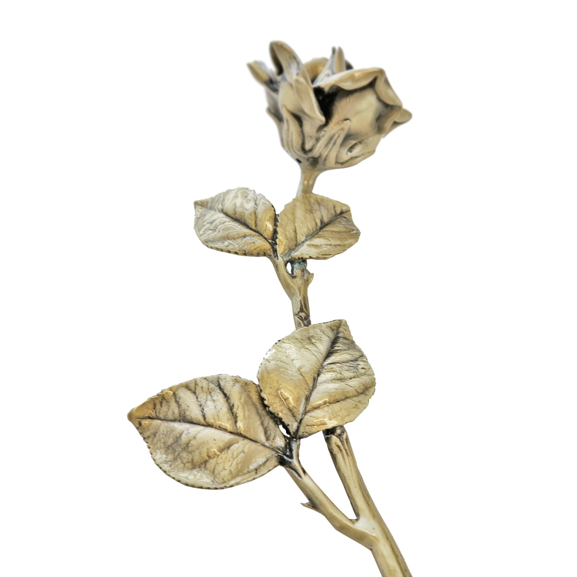 Trandafir, bronz, 30x14cm, auriu antichizat, GRS-AF25 - eMAG.ro