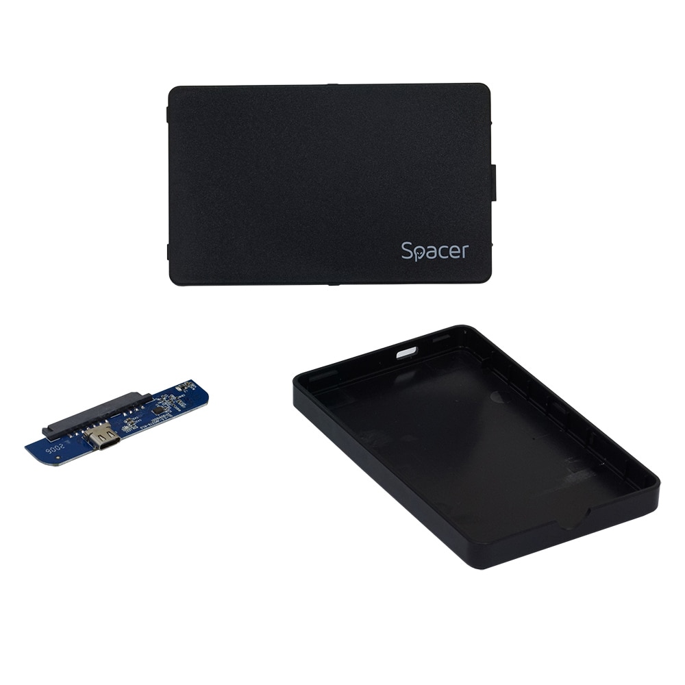 Външен Rack HDD/SSD Spacer SPR-TYPE-C-01 USB 3.1, 2.5" - eMAG.bg