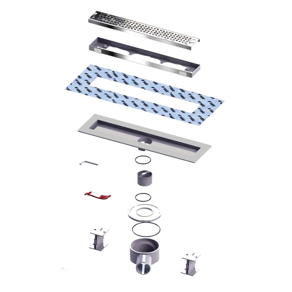 Rigola dus Optima cu gratar inox, 40cm - eMAG.ro