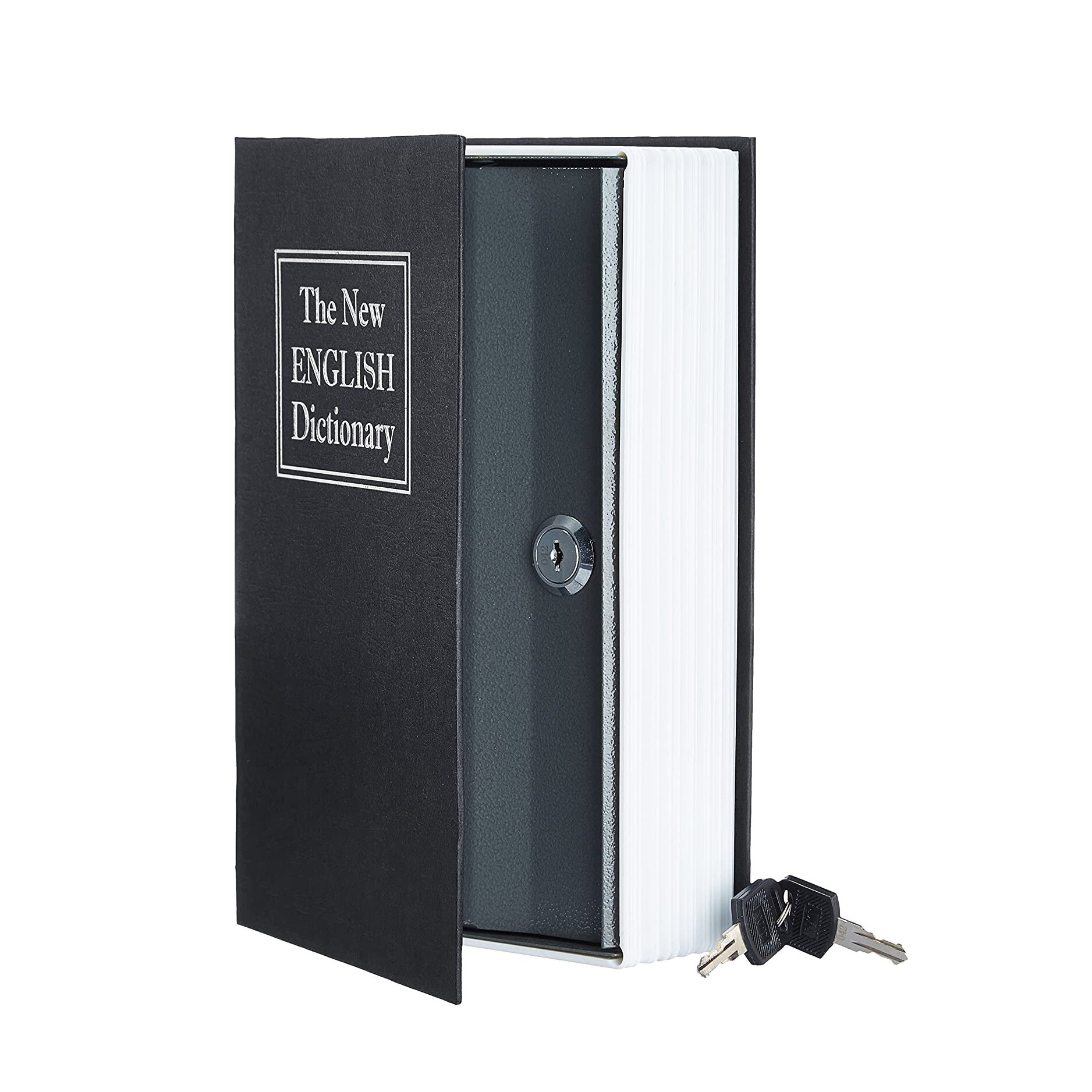 Mini seif BookValue, forma de carte, cu cheita, sigur, design realist ...