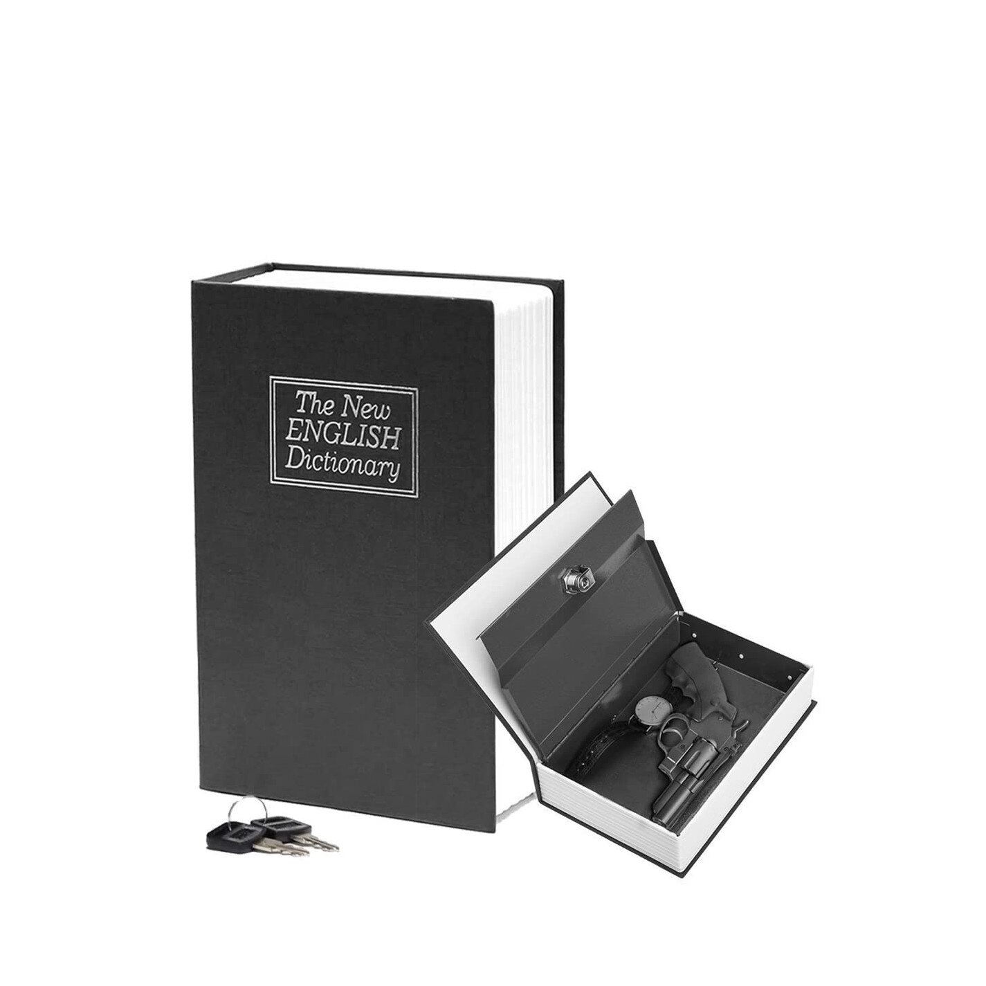 Mini seif BookValue, forma de carte, cu cheita, sigur, design realist ...