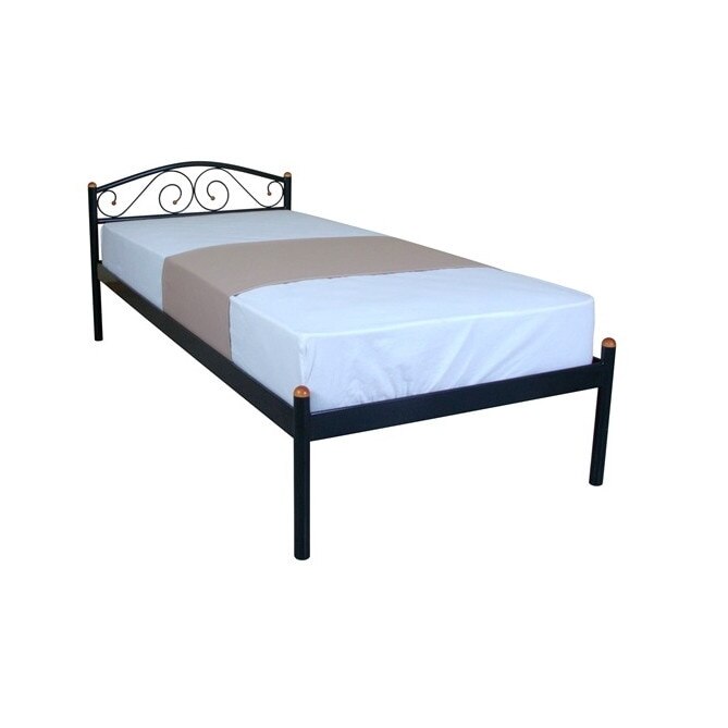 Pat metalic, Alice, 90x200 cm, Negru - eMAG.ro