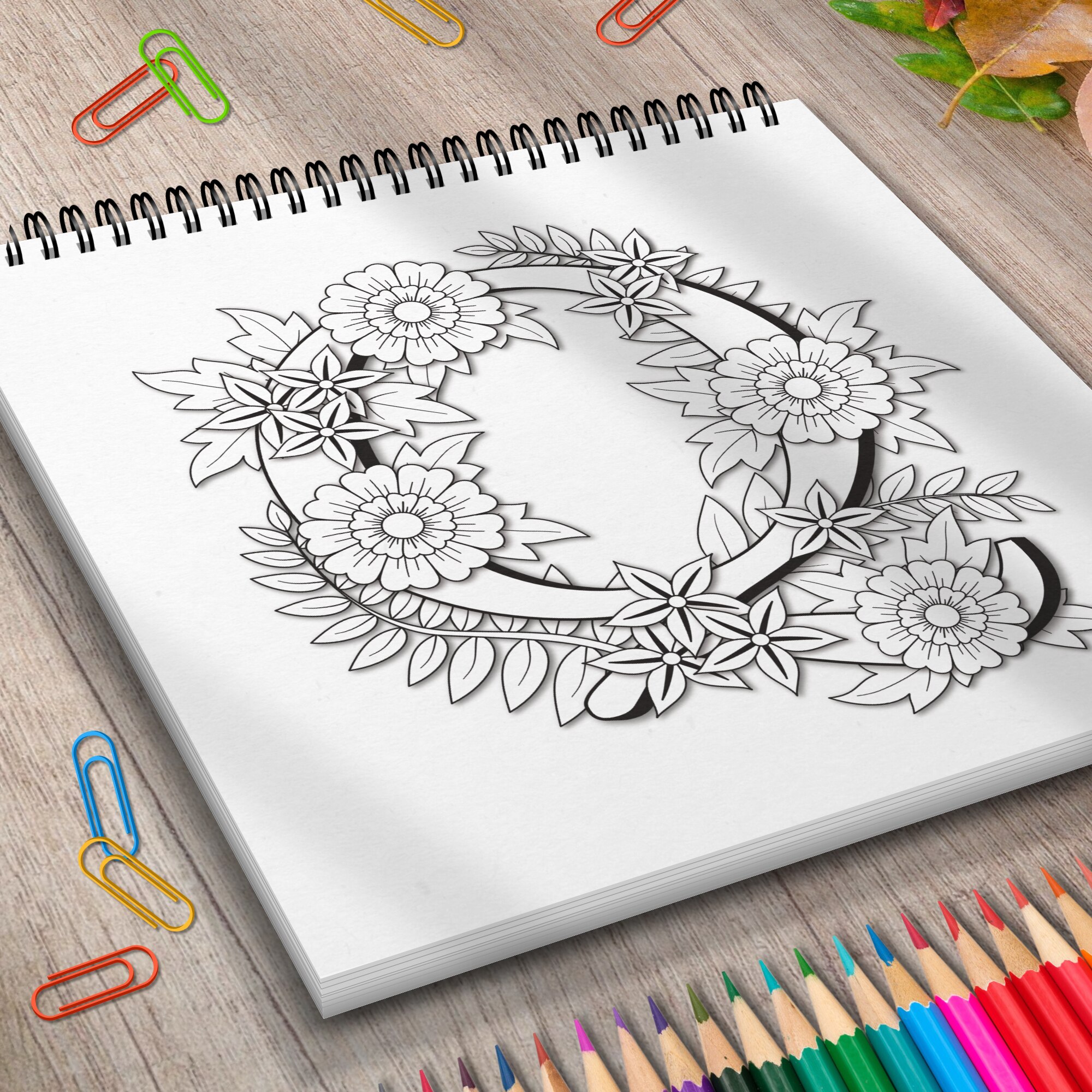 Carte de colorat pentru adulti, Litere si Flori, 52 Mandale Antistres ...