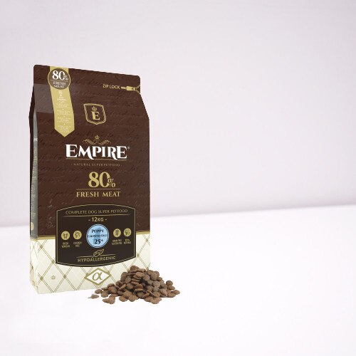 Set 2 pungi cu hrana pentru pui si juniori, EMPIRE, de rase mari 24 kg ...