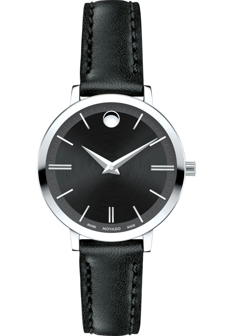 Ceas unisex Movado 607094, 3 ATM, Negru - eMAG.ro