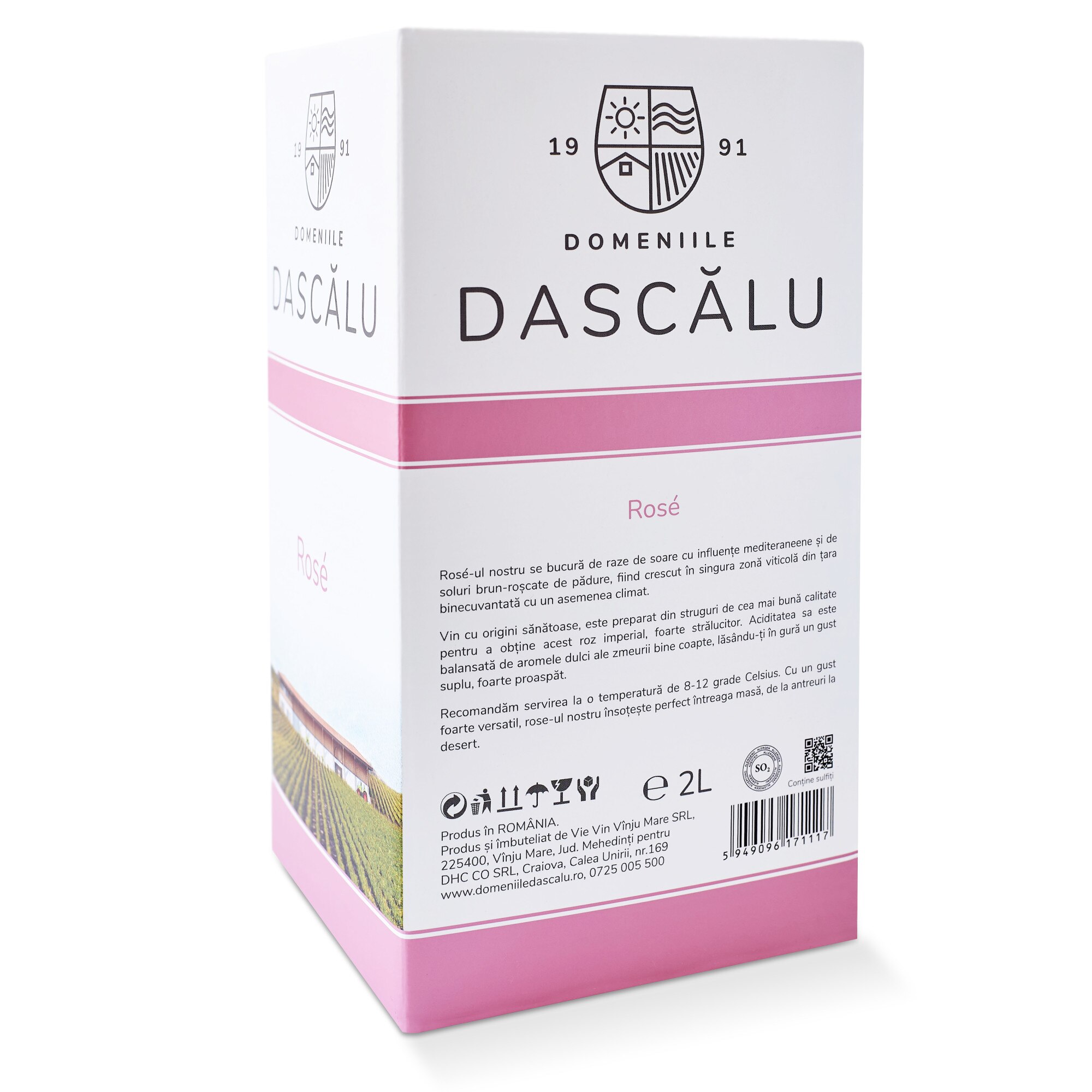 Vin Roze Demisec, Domeniile Dascalu, D.O.C.-Vinju Mare-Mehedinti, bag ...