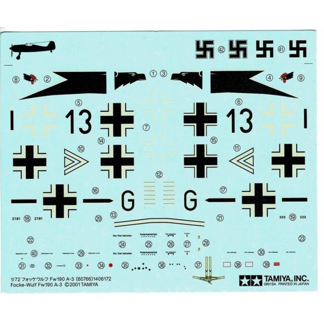 Macheta aeromodele Tamiya Focke Wulf Fw190 A3 1:72 TAM 60766 - eMAG.ro