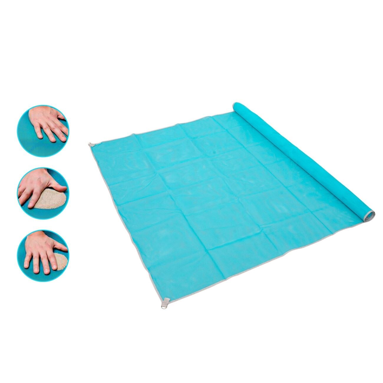 Rogojina pliabila cu 2 straturi, 200x150 cm, Smartic®, albastru - eMAG.ro