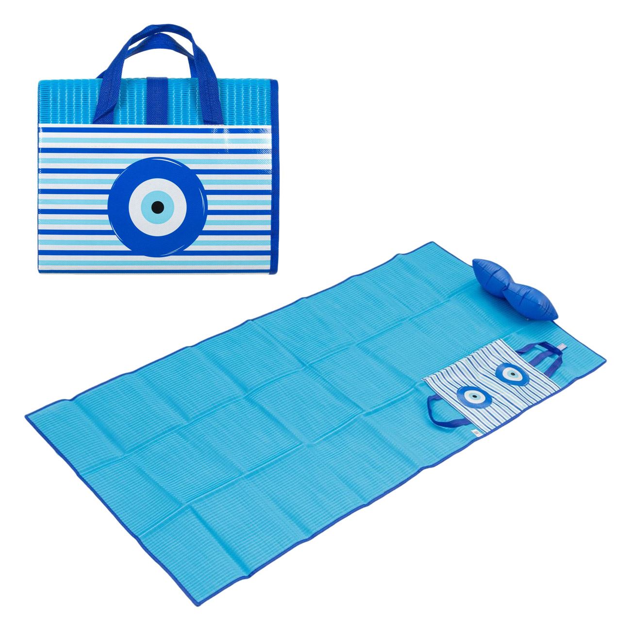 Rogojina pentru plaja, summer beach, Albastru, 180x86.2 cm - eMAG.ro