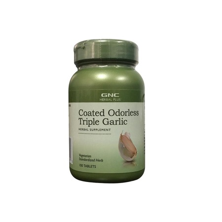 GNC Herbal Plus® Coated Odorless Triple Garlic, Usturoi cu Invelis ...