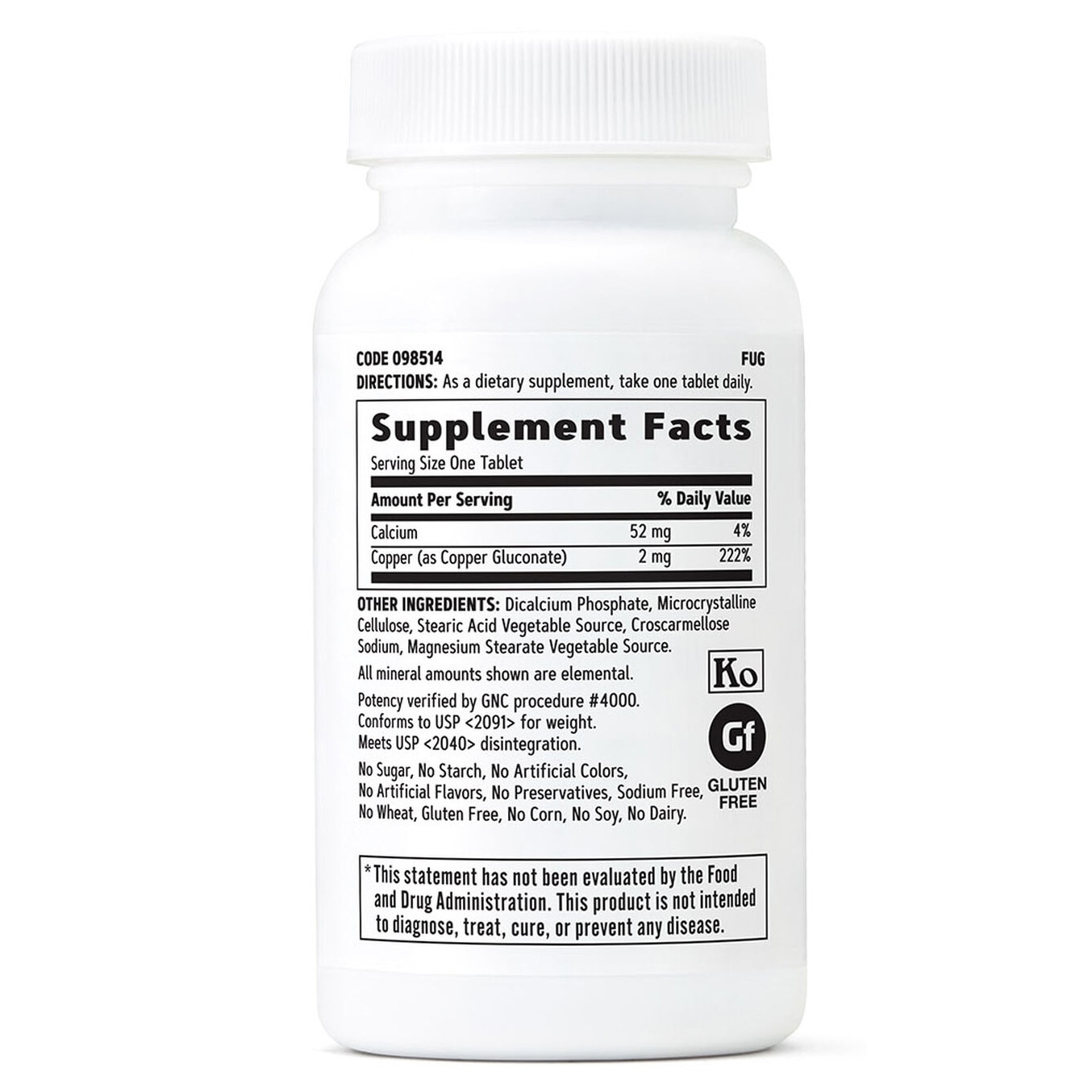GNC Copper 2 mg, Cupru, 100 tb - eMAG.ro