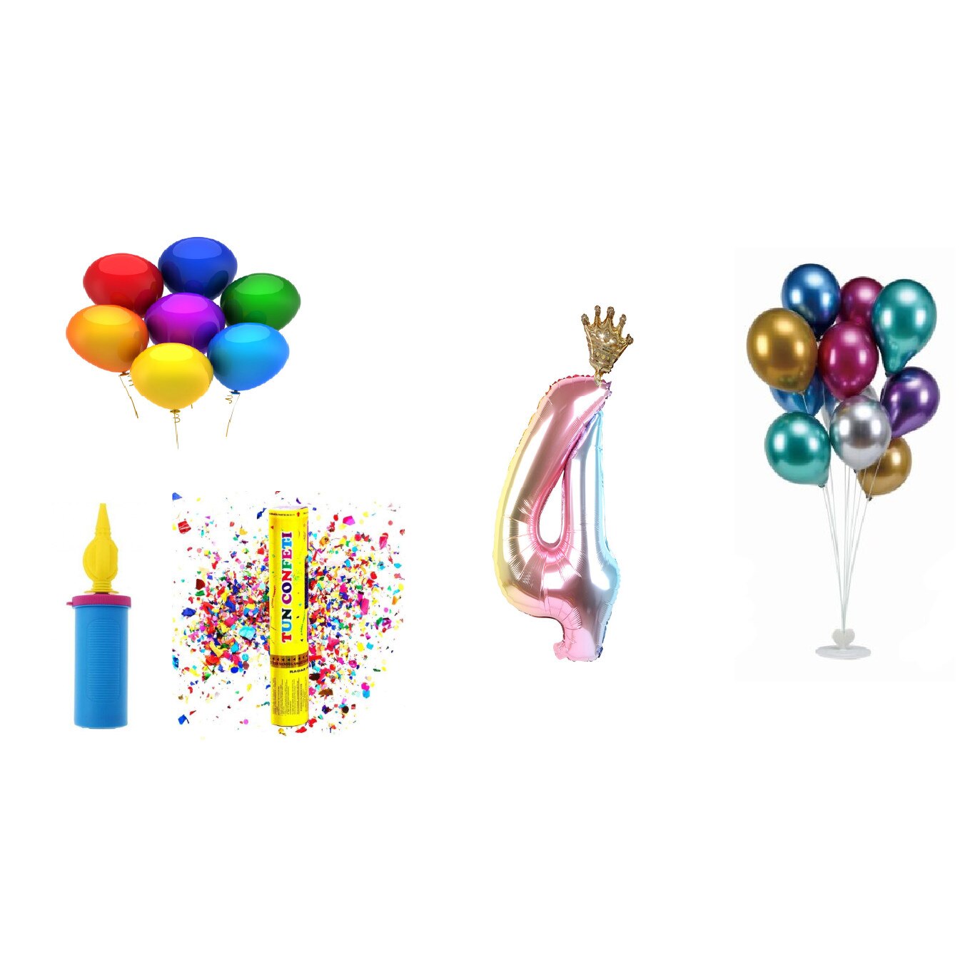 Pachet aniversare multicolore, 60buc - eMAG.ro