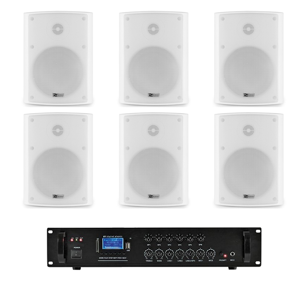 Sistem audio exterior, 6 boxe BC50V White, Bluetooth, USB, 1 x ...