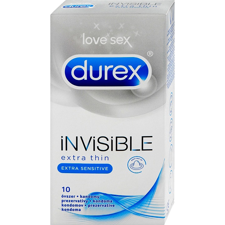 Prezervative Durex Invisible, 10 buc - eMAG.ro