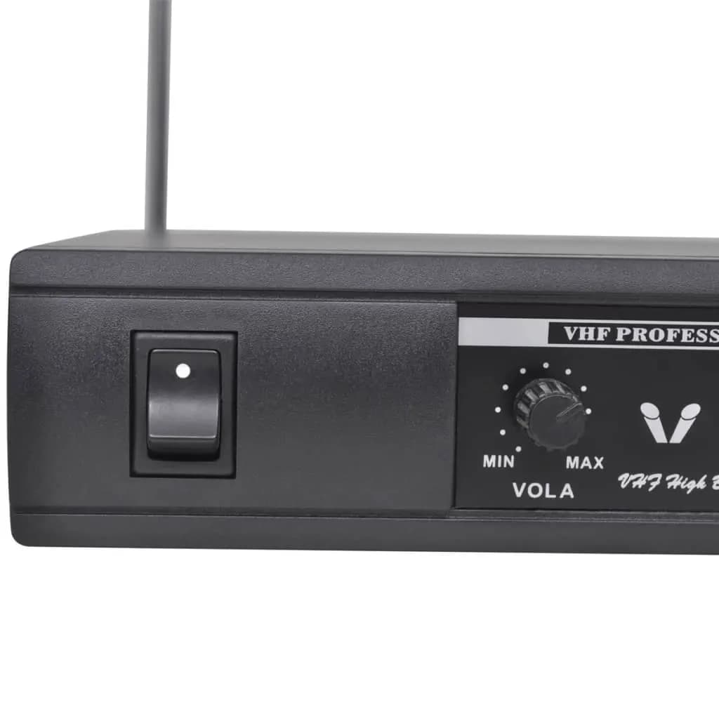 Set VHF Receiver cu 2 Microfoane Wireless fara Fir, Acoperire 50m - eMAG.ro