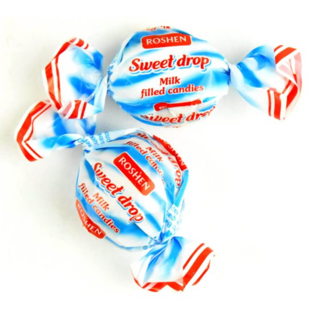 Карамели с пълнеж на мляко, Roshen Sweet Drop, 150 g - eMAG.bg