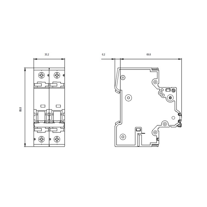 Siguranta automata Siemens, 2P, 16A, curba C - eMAG.ro