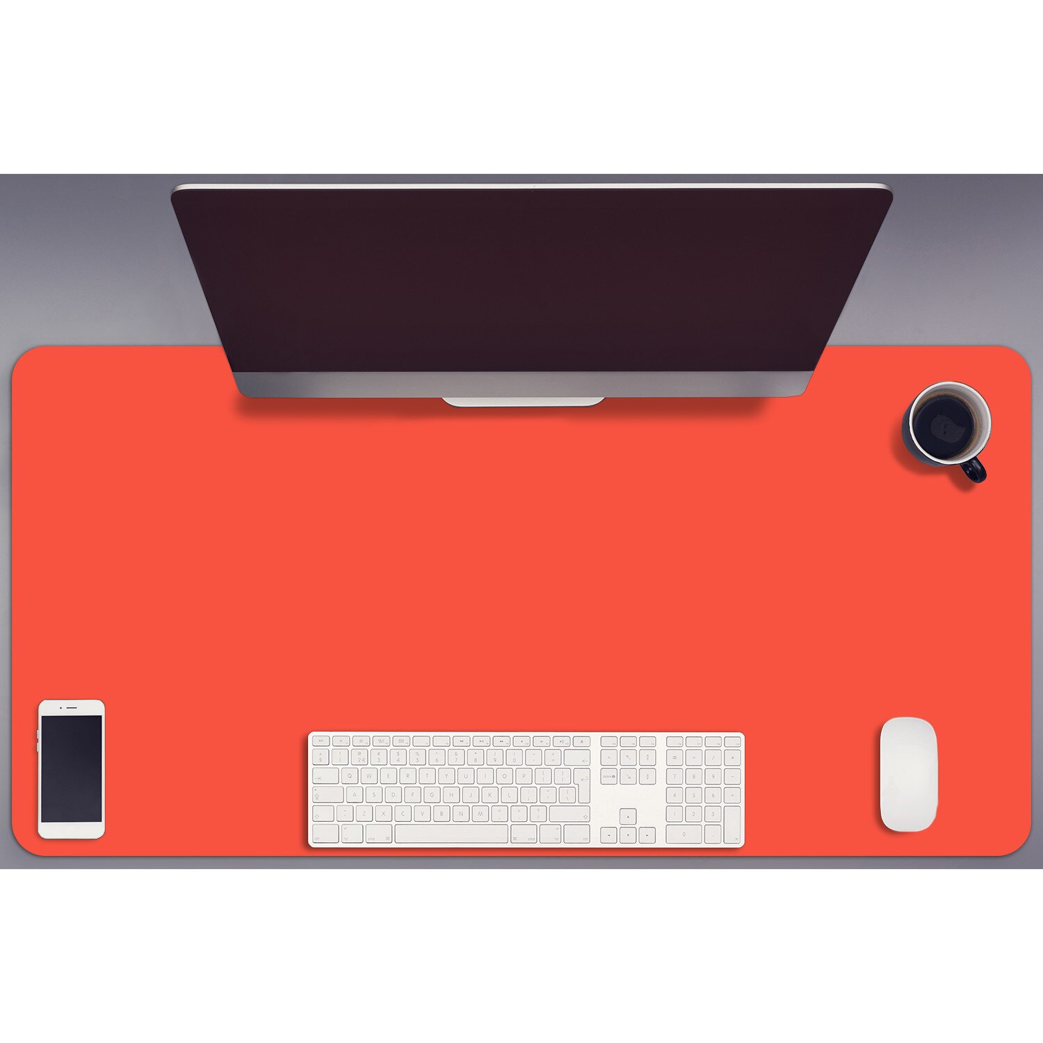 Mapa birou, din PVC, pentru protectie birou, Rosu deschis, 90 cm x 45 ...