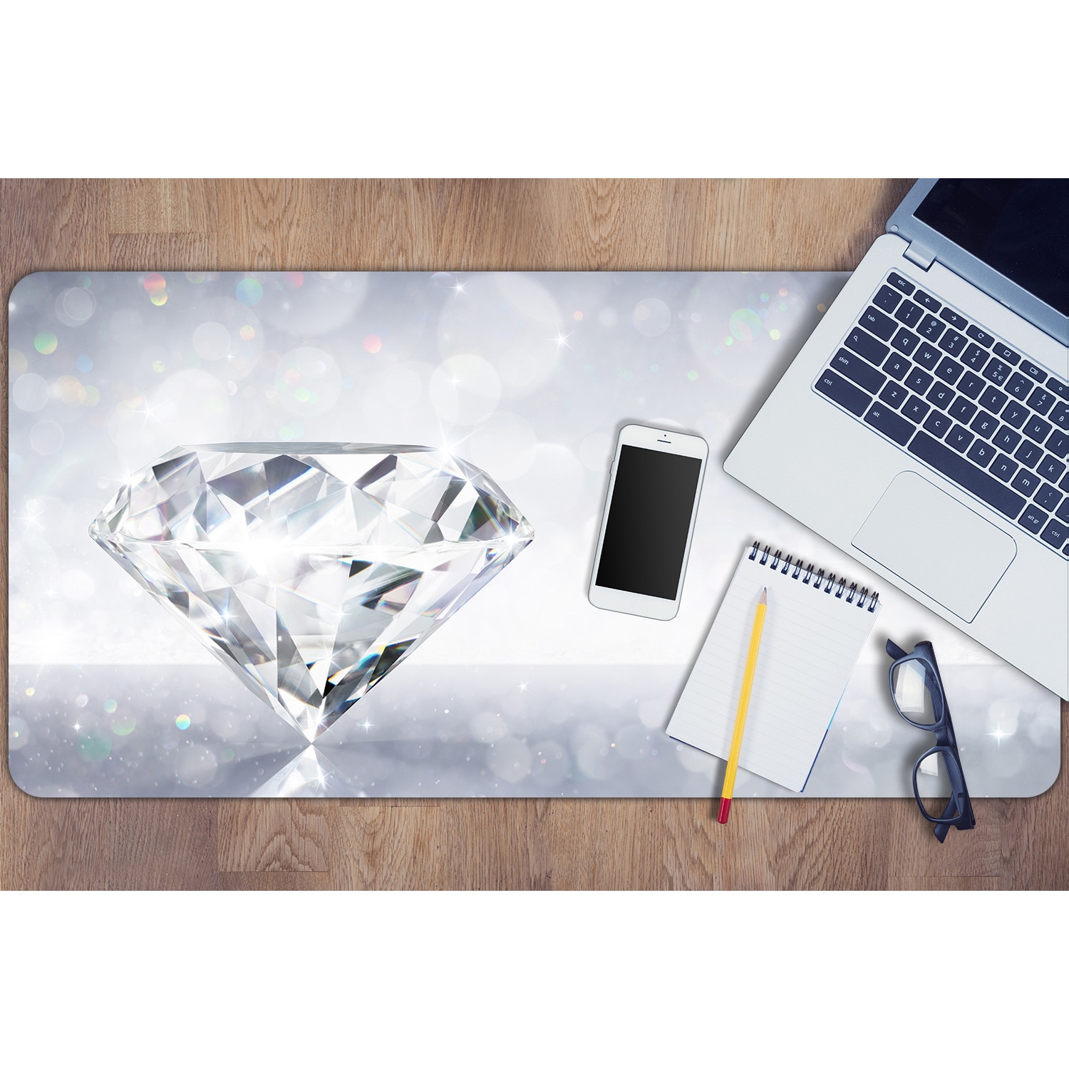 Egérpad Asztalra XL, gyémánt, Szürke, 1000 mm x 500 mm - eMAG.hu