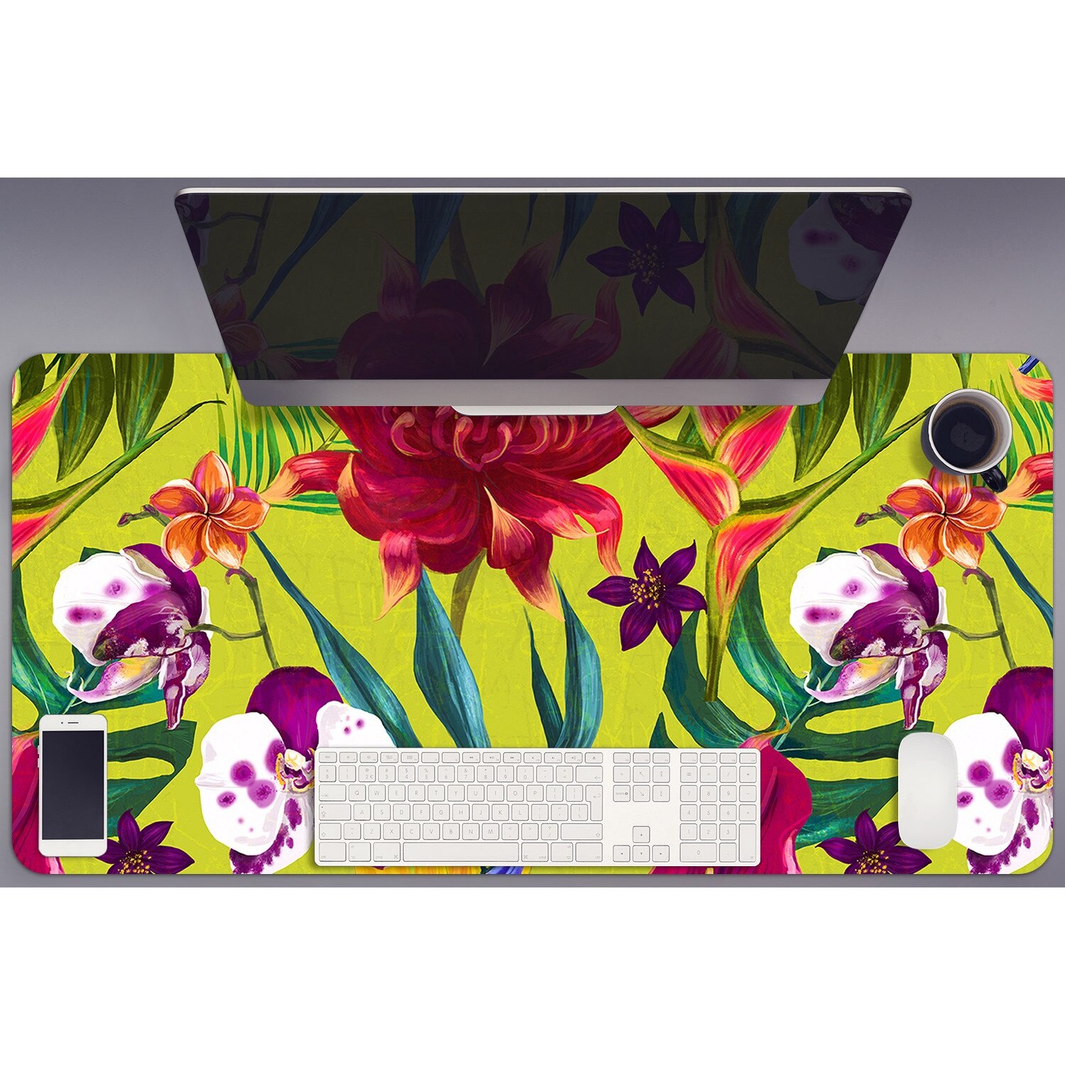 Mapa birou, din PVC, pentru protectie masa, Gradina Pictata, Multicolor ...