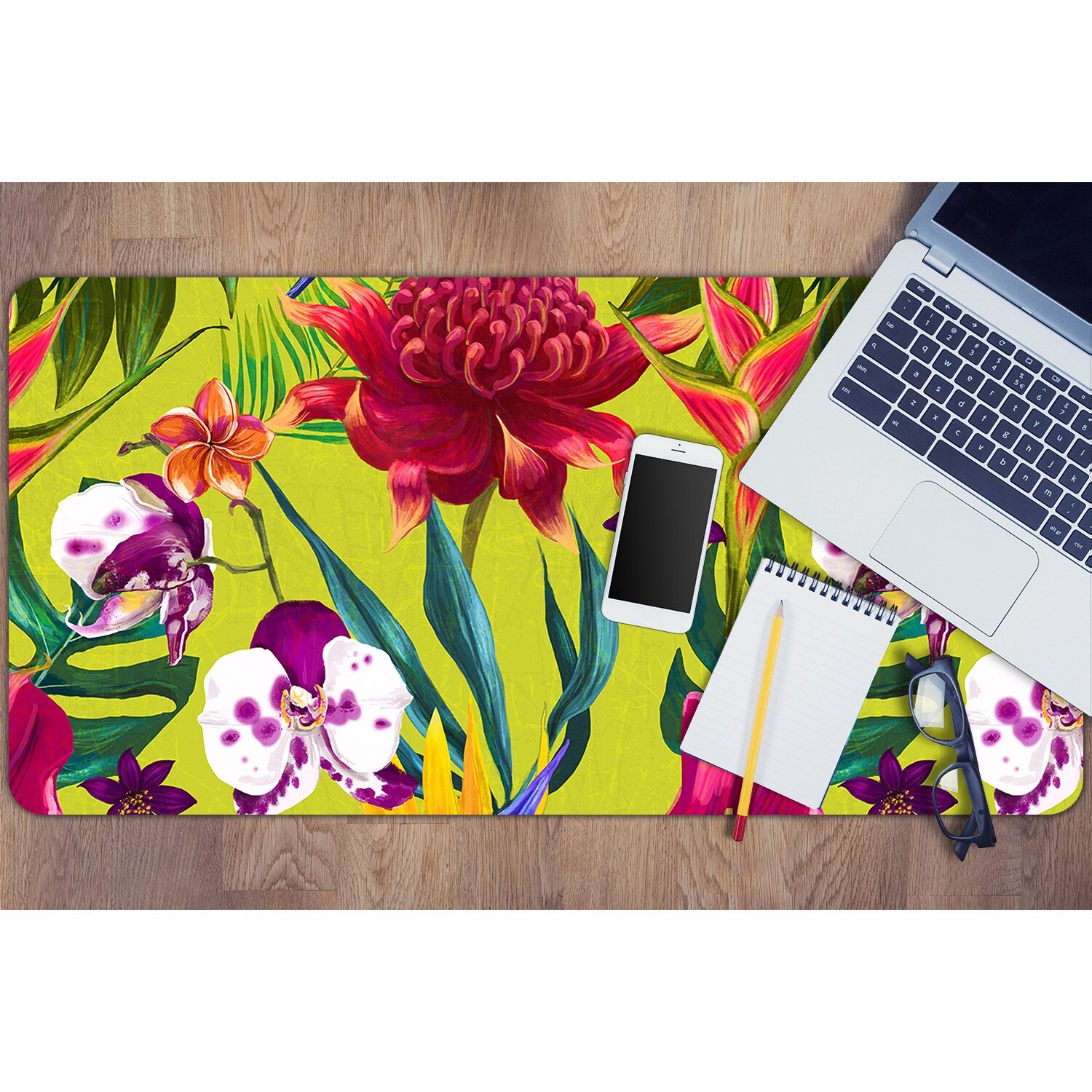 Mapa birou, din PVC, pentru protectie masa, Gradina Pictata, Multicolor ...