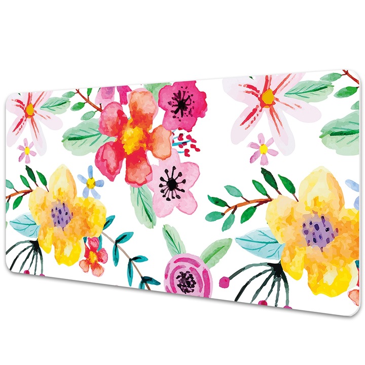 Mapa birou, din PVC, pentru protectie birou, Gradina Magica, Multicolor ...