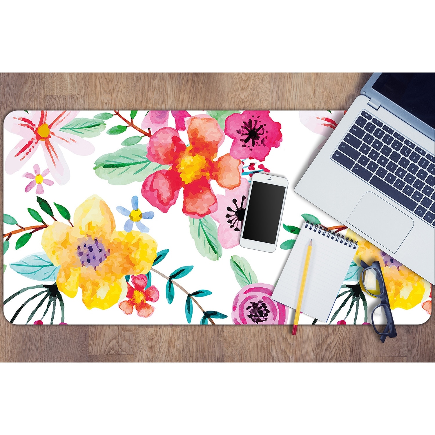 Mapa birou, din PVC, pentru protectie birou, Gradina Magica, Multicolor ...