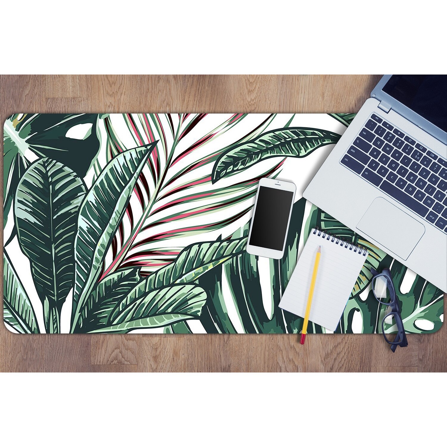 Mapa birou, protectie pentru birou, Palmier Tropical, Verde, 90 cm x 45 ...