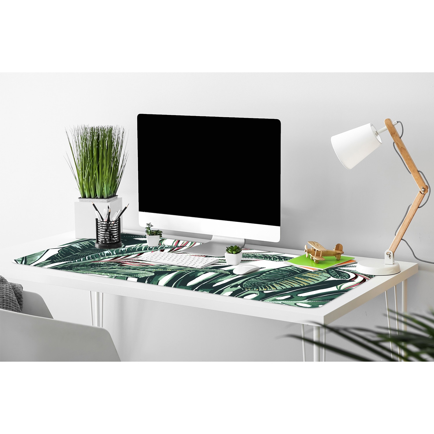 Mapa birou, protectie pentru birou, Palmier Tropical, Verde, 90 cm x 45 ...