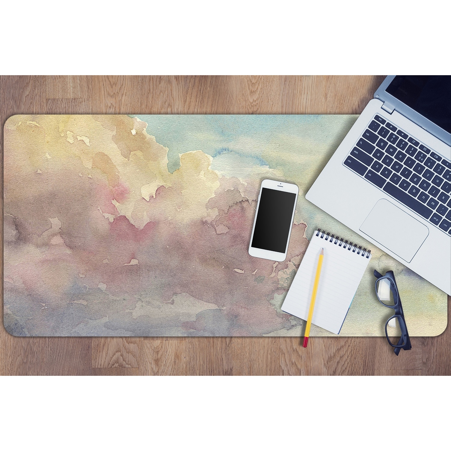 Mapa birou, protectie pentru birou, Cer Innorat, Multicolor, 90 cm x 45 ...