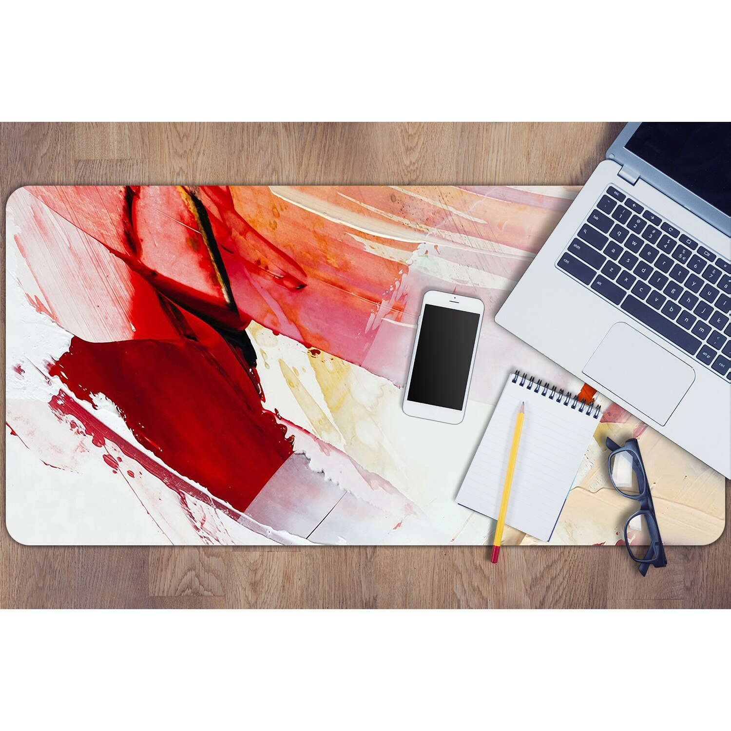 Mapa birou, protectie birou, Pete De Vopsea, Multicolor, 100 cm x 50 cm ...