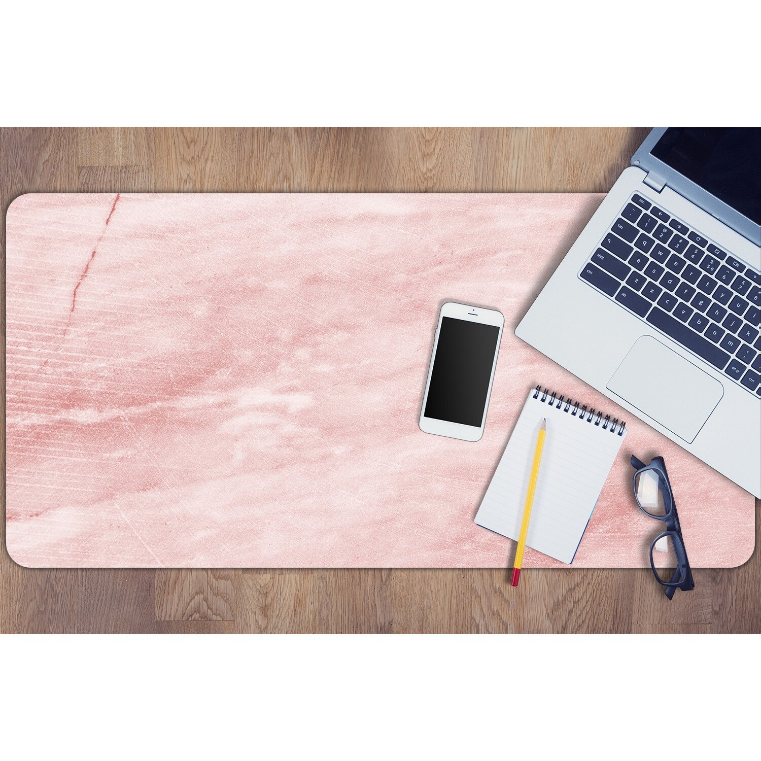 Mapa birou, protectie birou, Textura Roz, Roz, 100 cm x 50 cm ...