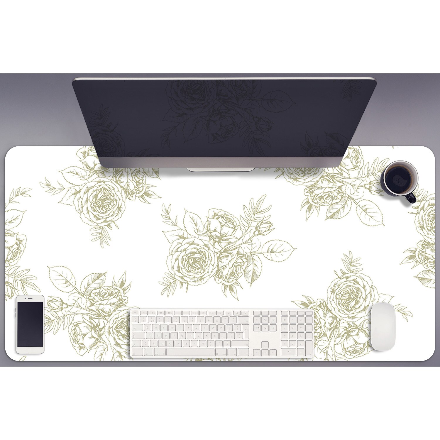 Mapa birou, protectie pentru birou, Stilul Francez, Bej, 90 cm x 45 cm ...