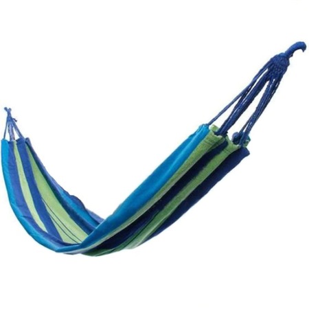 Hamac de gradina, maxim 150 kg, albastru/verde, 200 x 100 cm - eMAG.ro