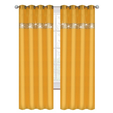 Draperie, Galben inchis 145x250 cm, LENKOLP2 - eMAG.ro