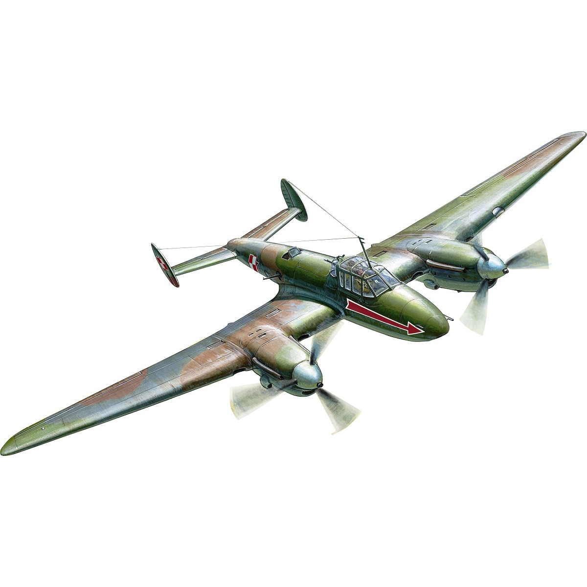 Macheta aeromodele MisterCraft Soviet Dive Bomber Petlyakov PE-2FT ...