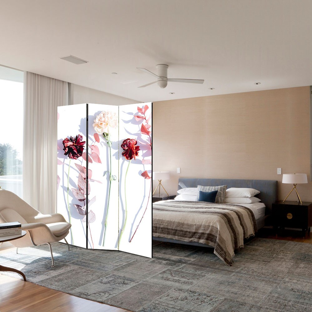 Paravan 3 piese Premium TrueColor, Art Star, Decor cu flori si ramuri ...