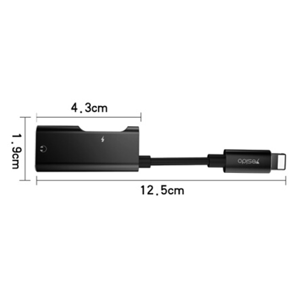 Adaptor Audio Dac Lightning la 2x Lightning, Yesido, negru - eMAG.ro