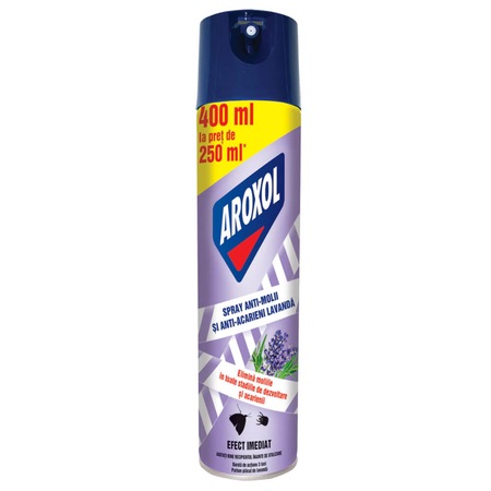 Insecticid Spray Impotriva Acarienilor si Moliilor, Aroxol, 400 ml ...