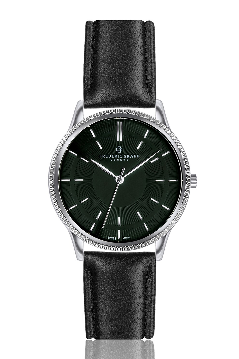 Frederic Graff, Ceas cu o curea din piele, Argintiu/Negru - eMAG.ro