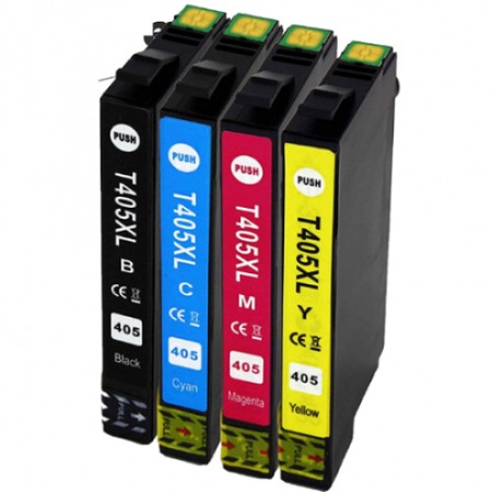 Set 4 cartuse compatibile Epson 405XL Black, Cyan, Magenta, Yellow ...