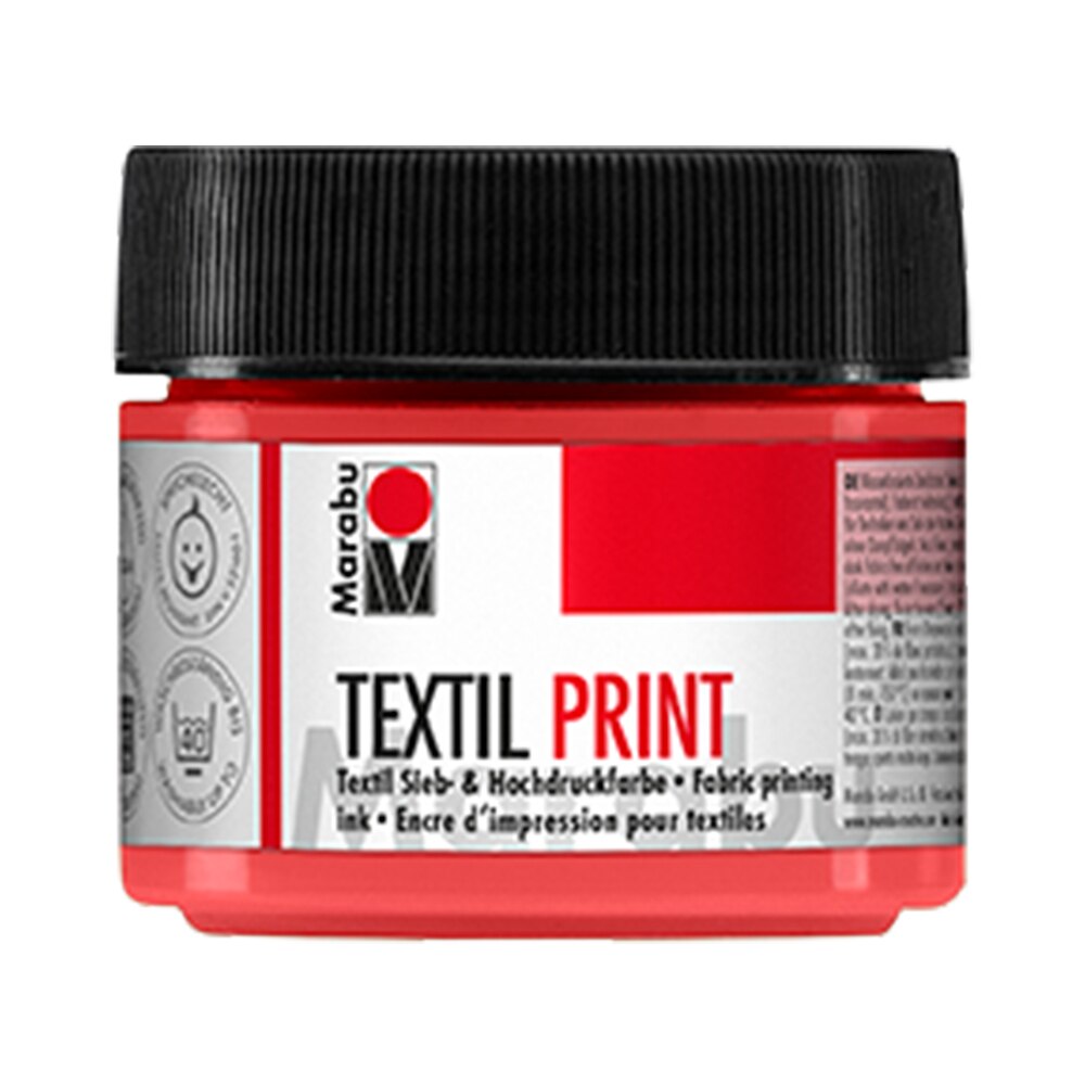 Vopsea pentru Print Textil, 100 ml, Marabu, Rosu Pyrrole - eMAG.ro