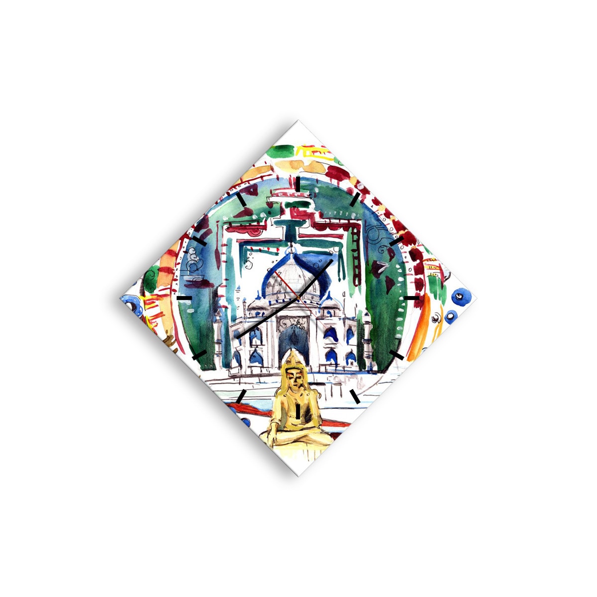 Ceas pe sticla 71x71 cm, Simboluri Ale Credintei, C3AD50x50-2980 - eMAG.ro