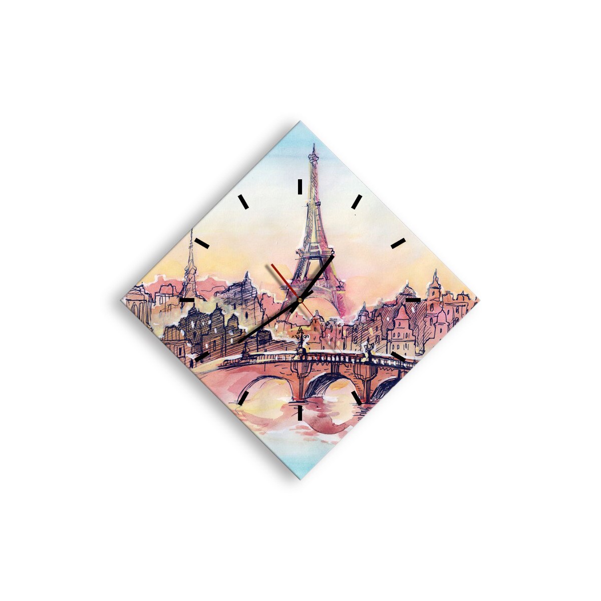 Ceas pe sticla 57x57 cm, Paris, C3AD40x40-2999 - eMAG.ro