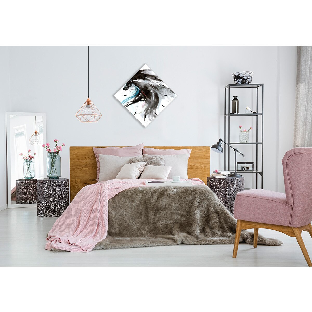 Ceas pe sticla 71x71 cm, Coama De Cal, C3AD50x50-3018 - eMAG.ro