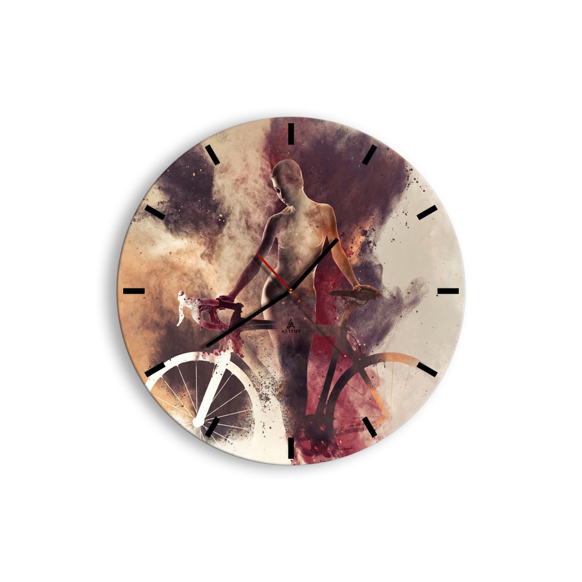 Ceas pe sticla 50x50 cm, Femeia Si Bicicleta, C3AR50x50-3136 - eMAG.ro