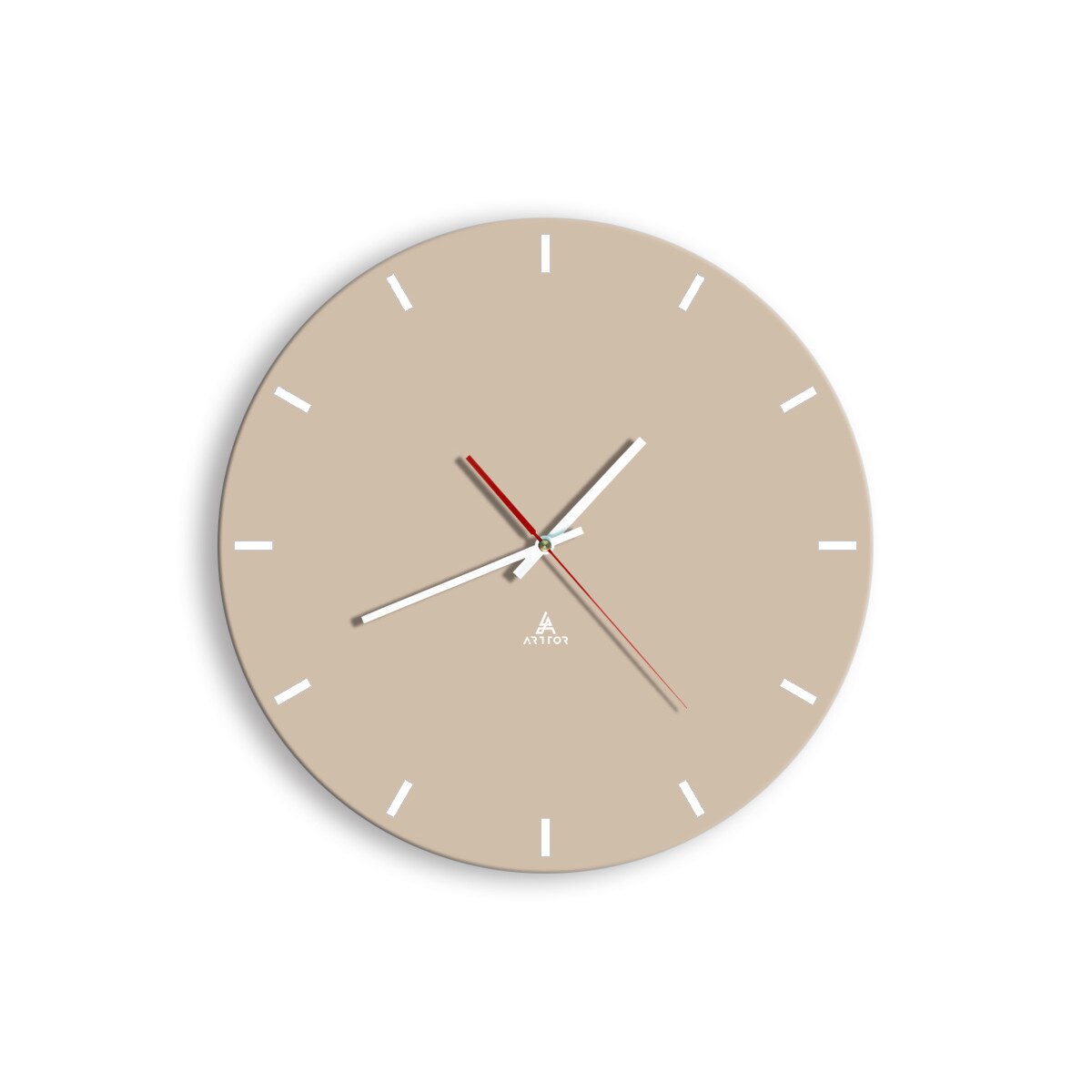 Ceas pe sticla 40x40 cm, Bej/Alb, C3AR40x40-3314 - eMAG.ro