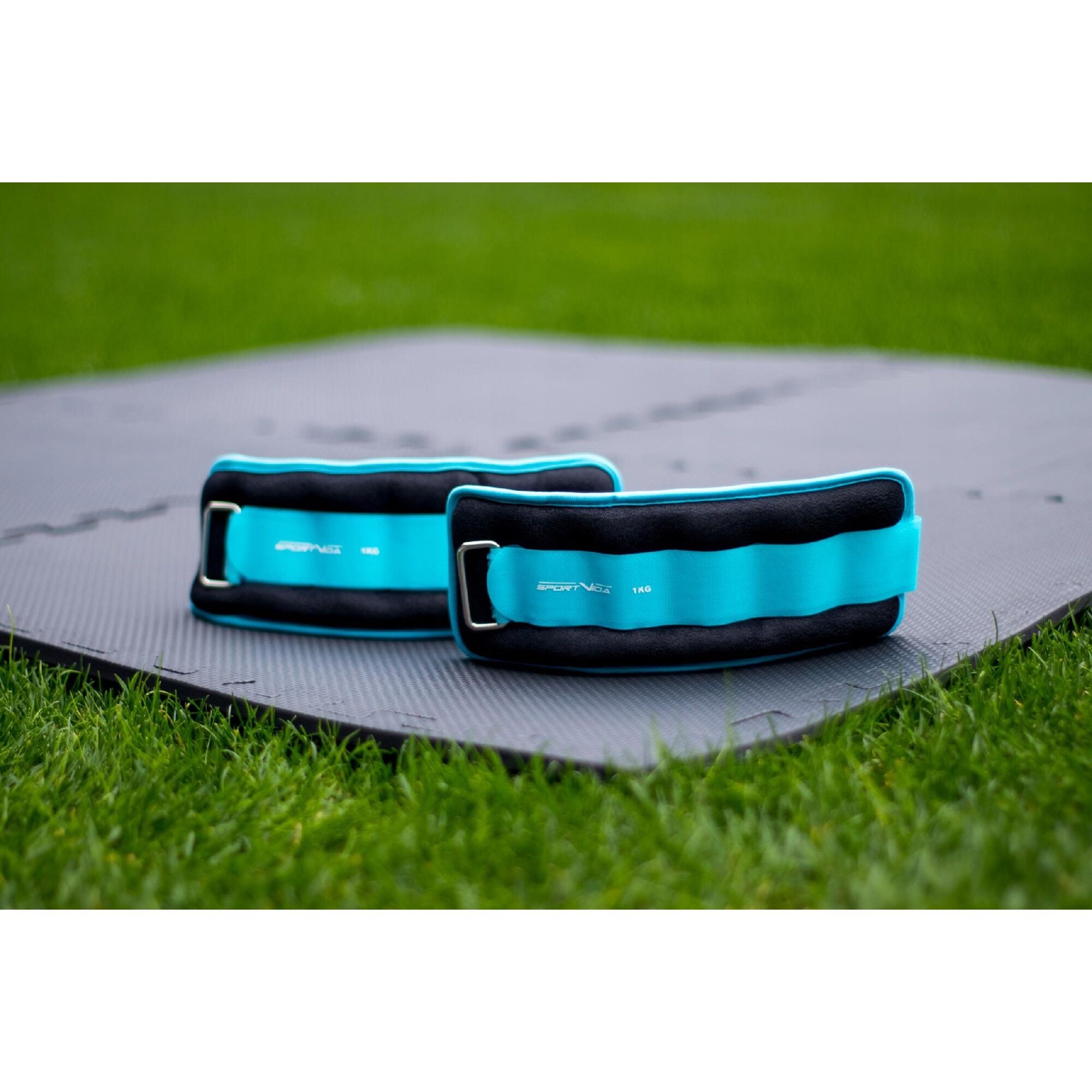 Set 2 greutati pentru picioare SportVida, 2 x 1 kg, Neopren, Negru ...